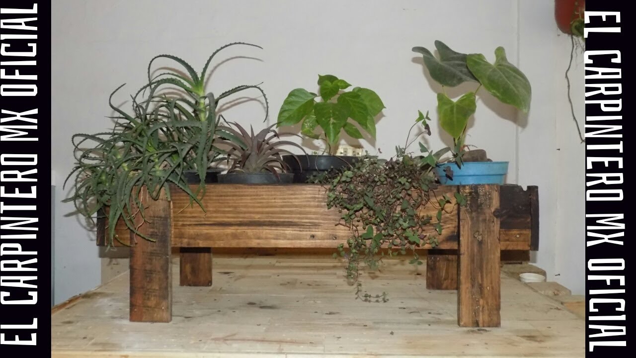 Como hacer un macetero de madera de tarima (Rectangular) Muy fácil de ...