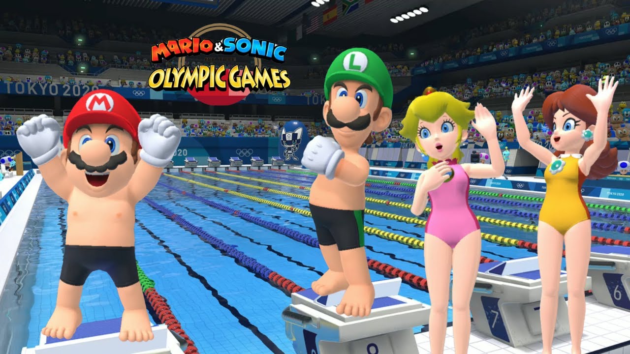 Swimming ( Gameplay ) Mario & Sonic At The Olympic Games Tokyo 2020 ...