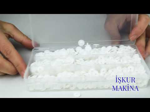 Plastik Beyaz Renk Çıt Çıt Düğme 200 Set 12.5 mm