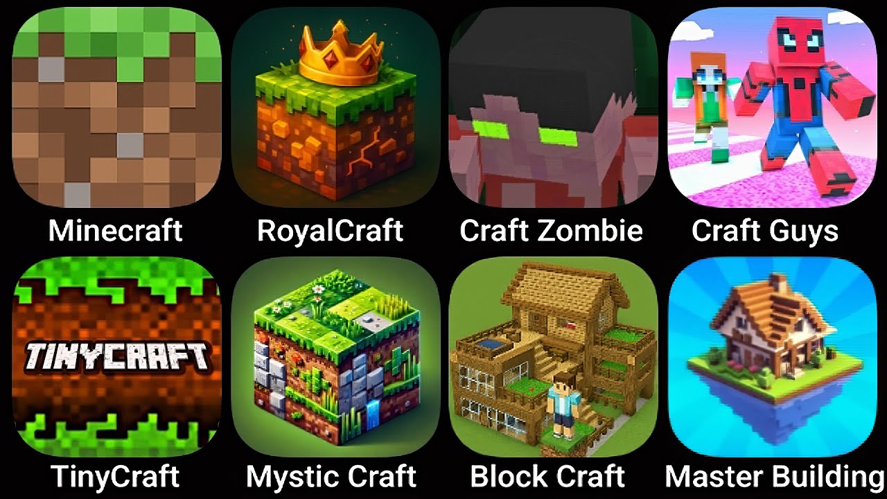 Minecraft, RoyalCraft, Craft Zombie, Craft Guys, TinyCraft, Mystic ...