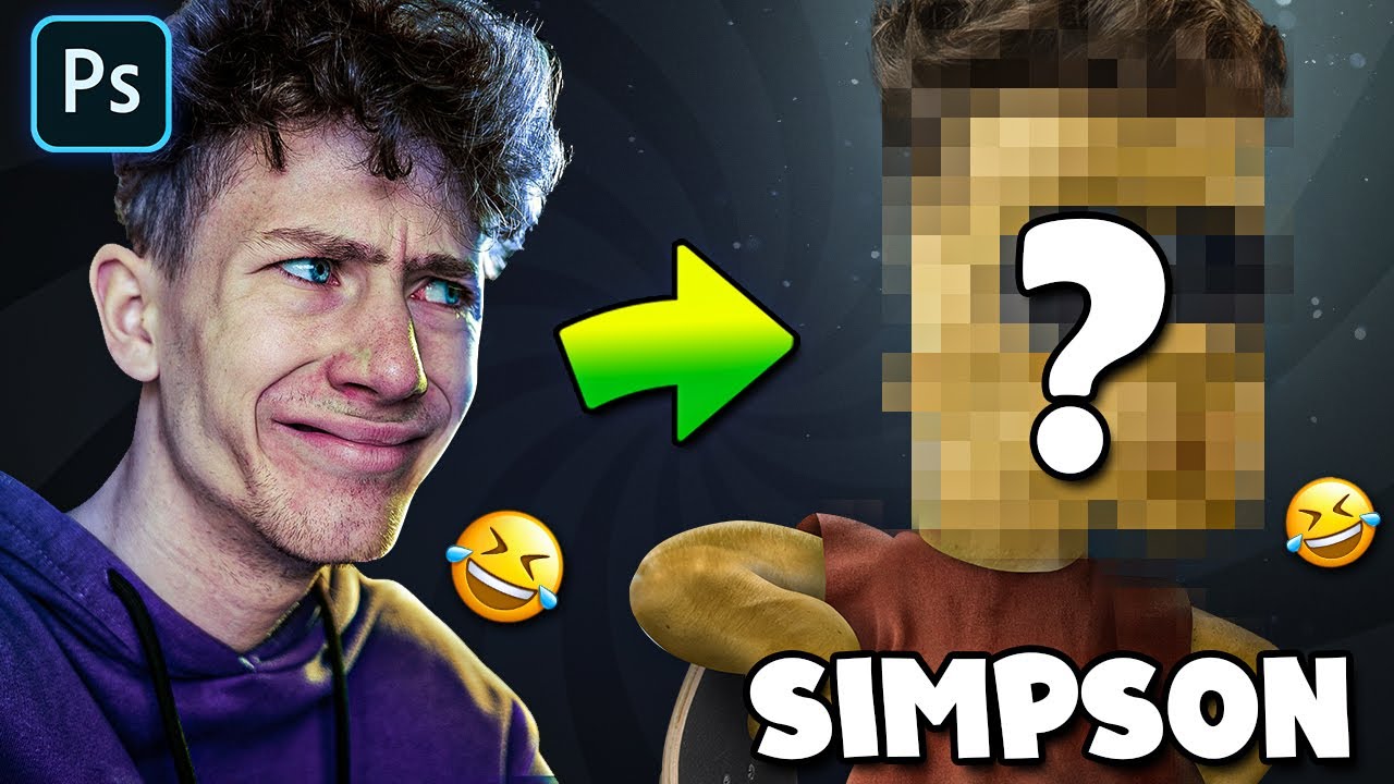 Turning @BennyProductions into a Simpson Character 😂 using Photoshop ...