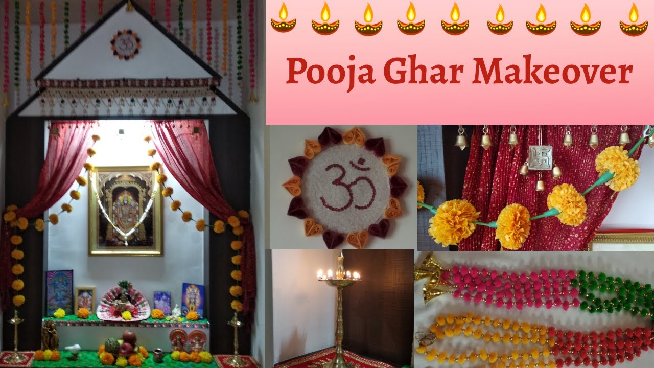 Pooja Ghar Makeover Part-1/Mandir Decoration/Diwali Decoration for Home ...