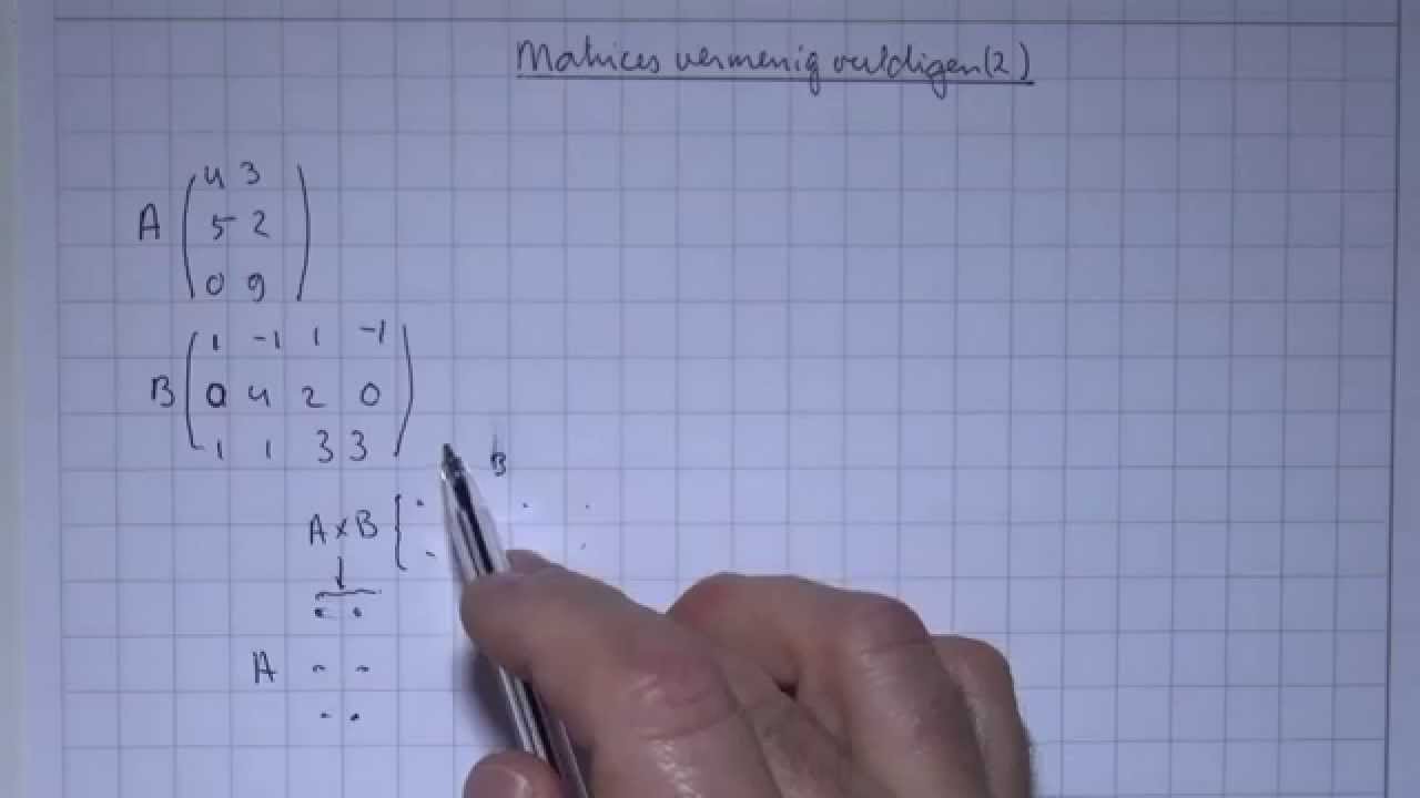 Scholieren.com Videoplatform :: Rekenen met matrices (wiskunde A/C ...