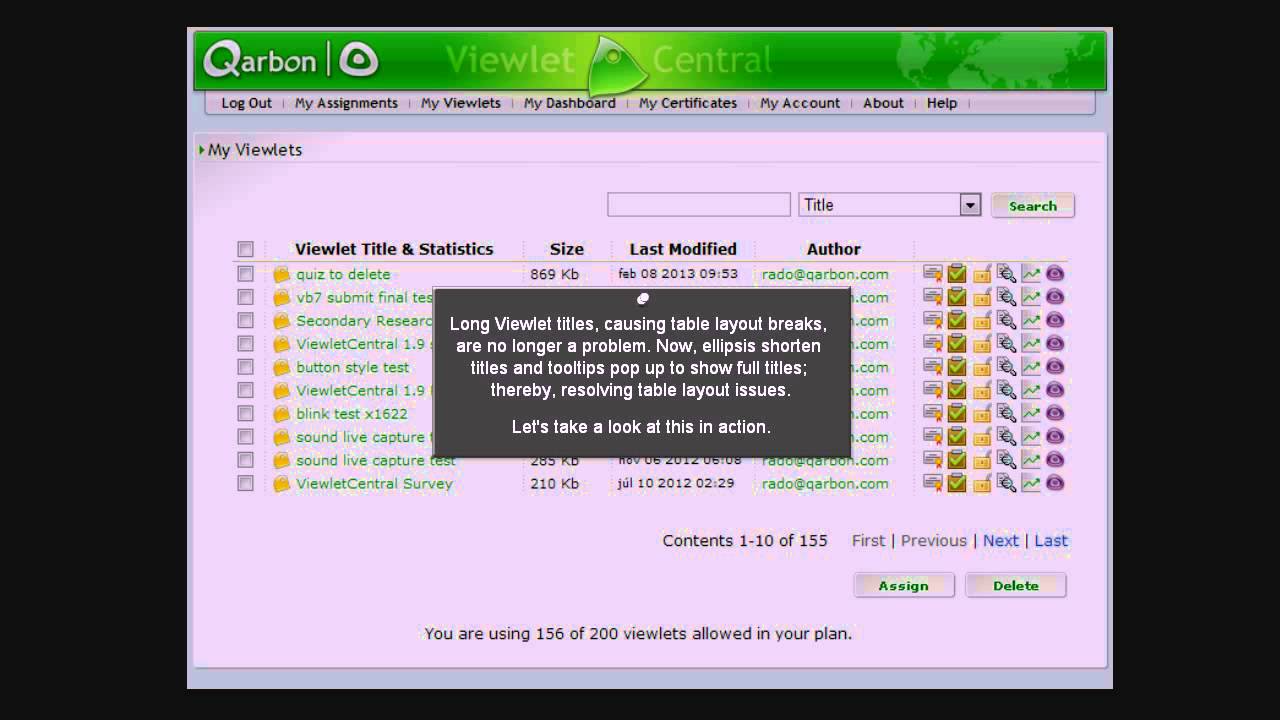 Ellipses and Tooltips - Long Title Features (ViewletCentral 1.9) - YouTube