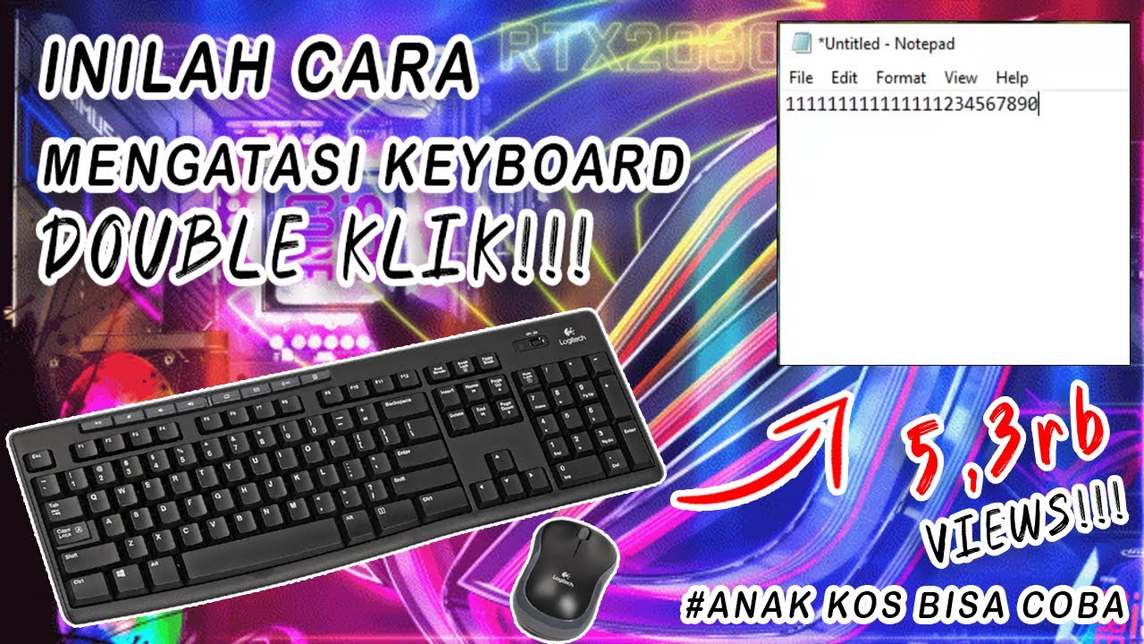 Cara Mengatasi Keyboard Laptop / PC Klik Dua Kali Double Typing - YouTube