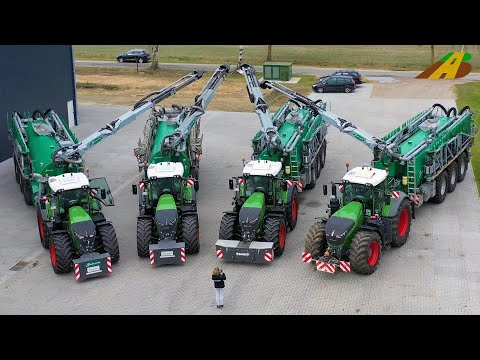 Großeinsatz Gülle fahren - NEW Fendt 942 & 1050 Vario Traktoren Samson Güllewagen driving slurry