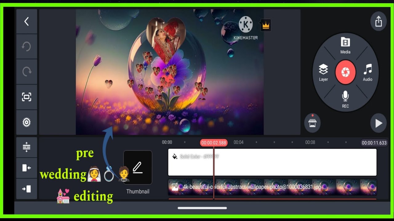 how to edit pre wedding video in kinemaster || shadi ki video edit ...