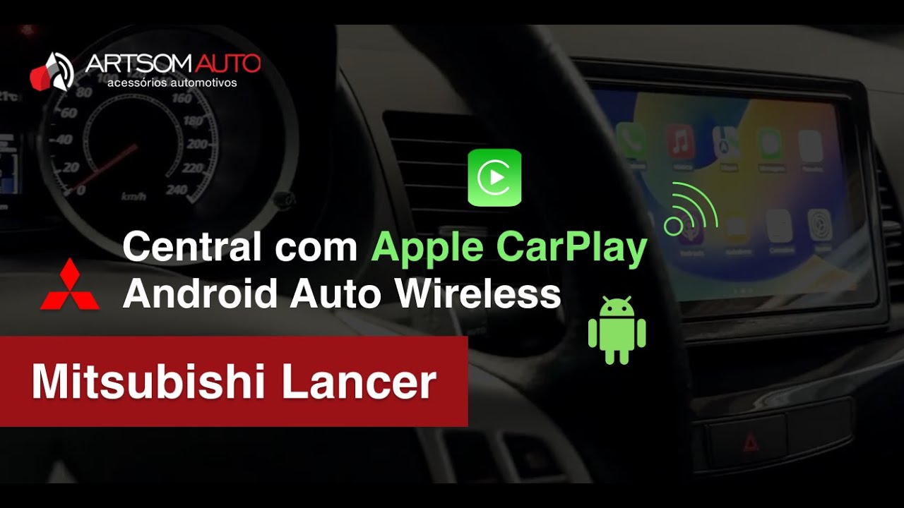 Mitsubishi Lancer recebe Central de 9” com Apple CarPlay e Android Auto ...