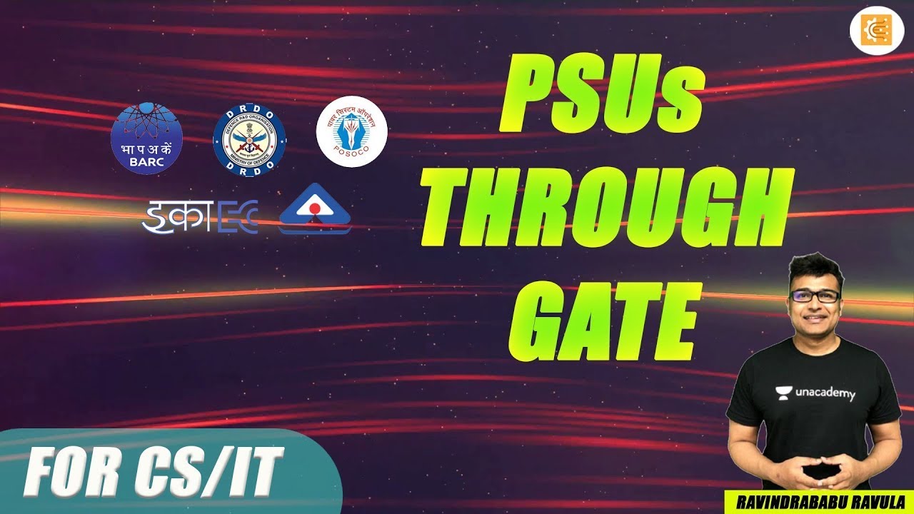 PSUs through GATE | Job Notifications | GATE 2021| PSUs | Ravindrababu ...