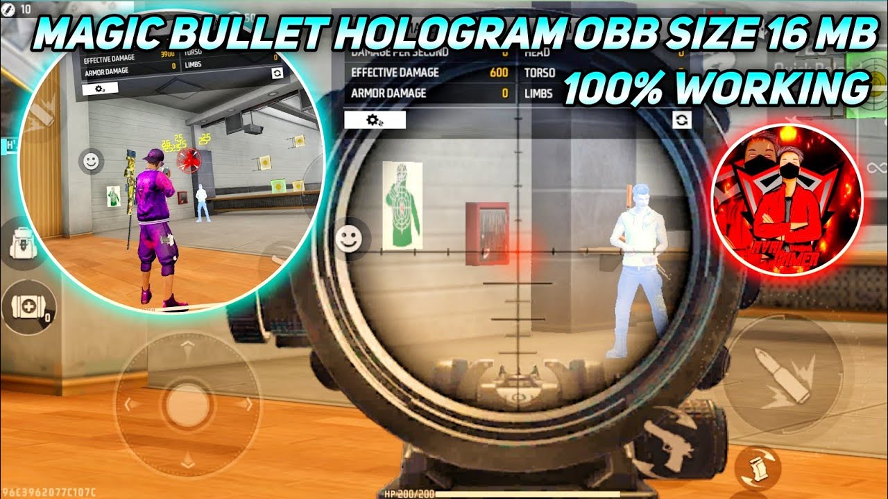 Free Fire New Magic Bullet Obb File🎯 Hologram Full Body Aimbot Head Obb - YouTube