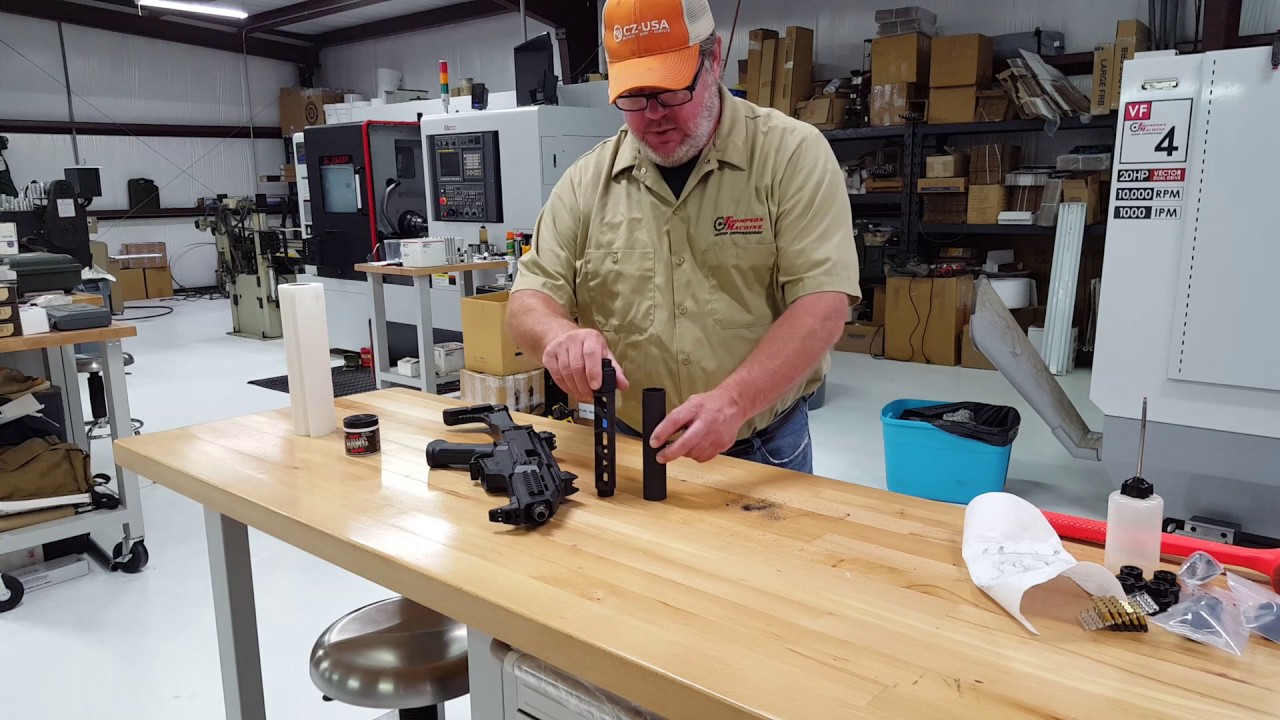 Cleaning The Thompson Machine 9mm Suppressor - YouTube