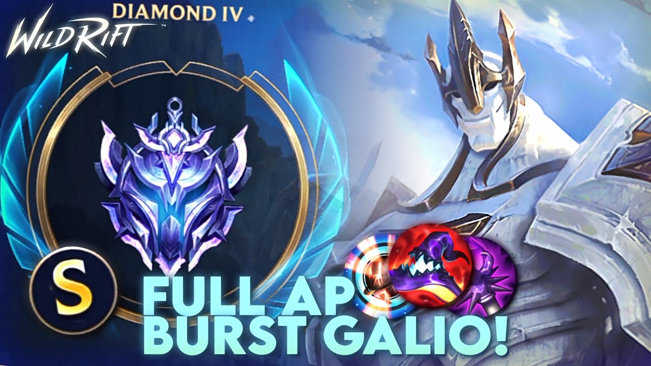 FULL AP BURST GALIO IN DIAMOND TIER | WILD RIFT GALIO GAMEPLAY - Ranked ...