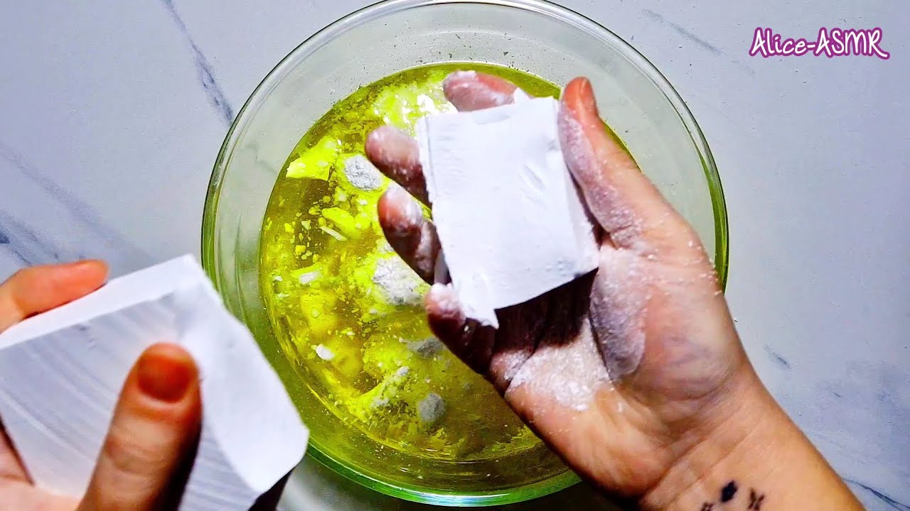 Lemon Sizzling Water Crumble | Crunchy Gym Chalk | Oddly Satisfying ...