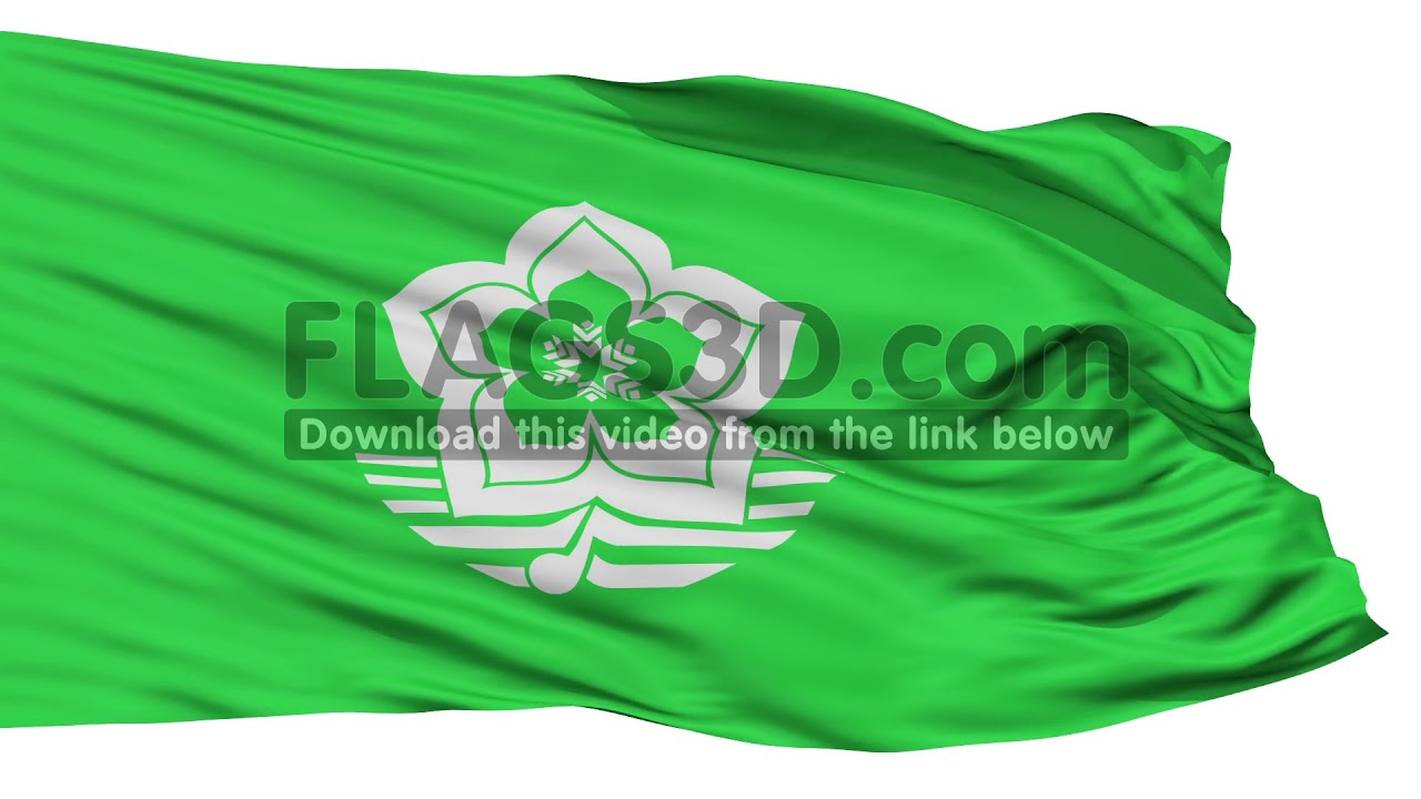 Isolated Harbin city flag, China - YouTube