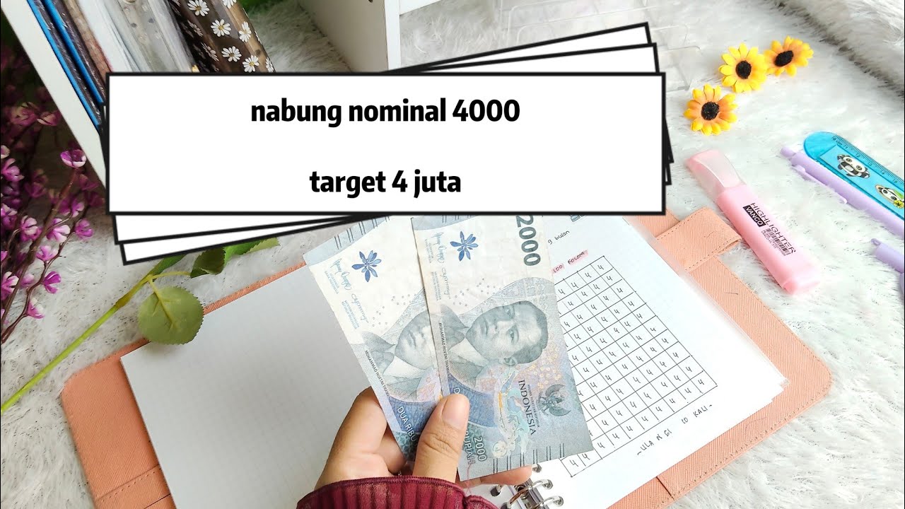Nabung dengan nominal 4000 target 4 juta #nabung #savingchallenge - YouTube