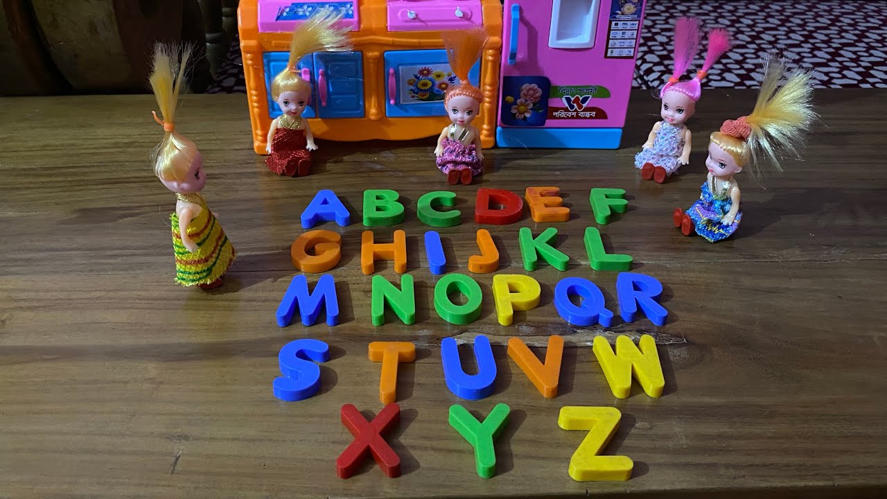 Doll Pretend Play Learning Alphabet ABC Song | Toys & Nursery Rhyme ...