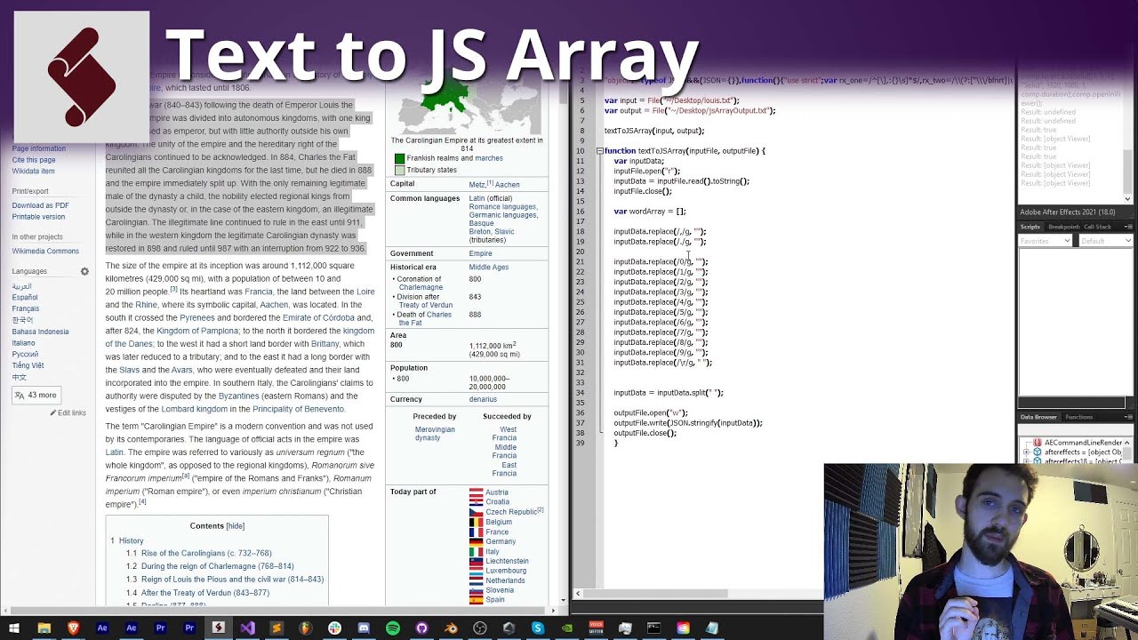 Adobe Scripting Quicktip Text To Js Array Youtube 