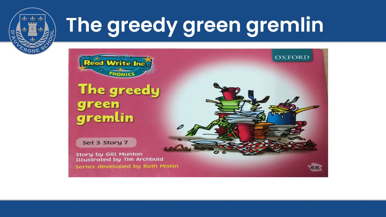 Pink book story 7 - The greedy green gremlin video - YouTube