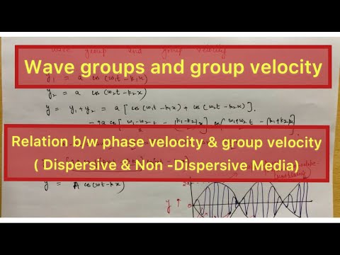 Lec 53Wave groups and group velocity (Phase velocity &group velocity ...