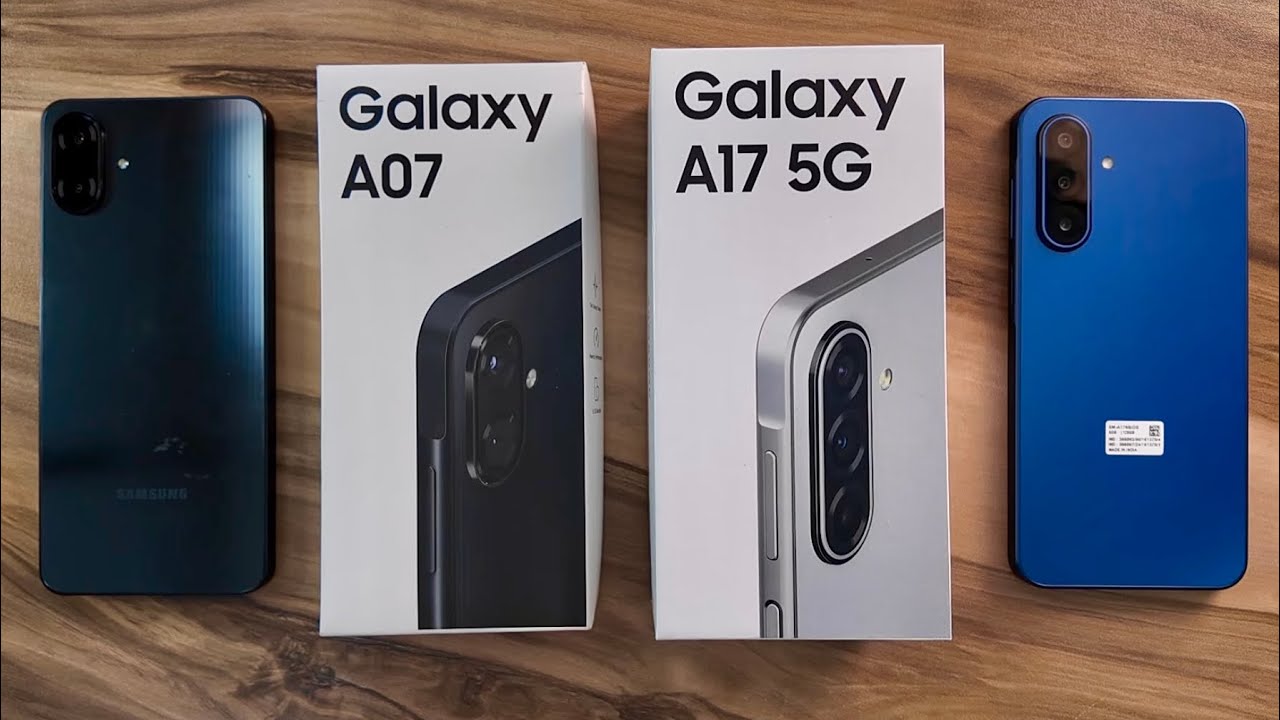 Samsung Galaxy A07 vs Samsung Galaxy A17 5G - YouTube