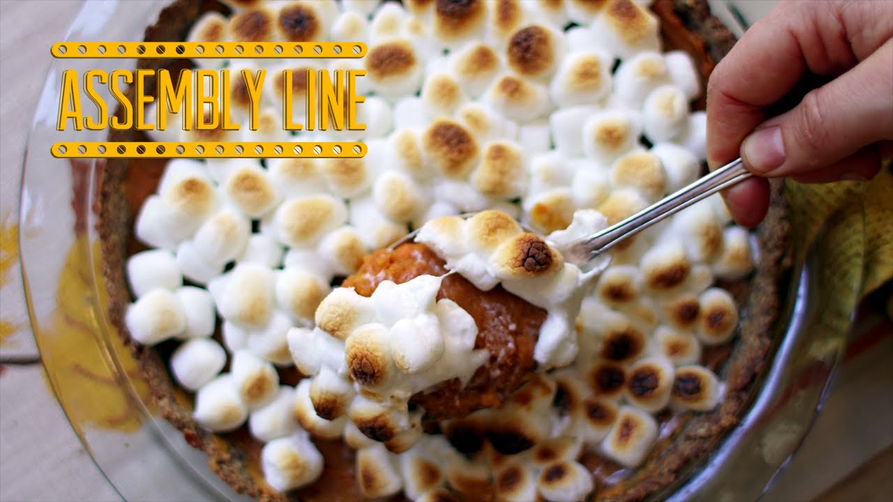 Sweet Potato Casserole Pie | Assembly Line - YouTube