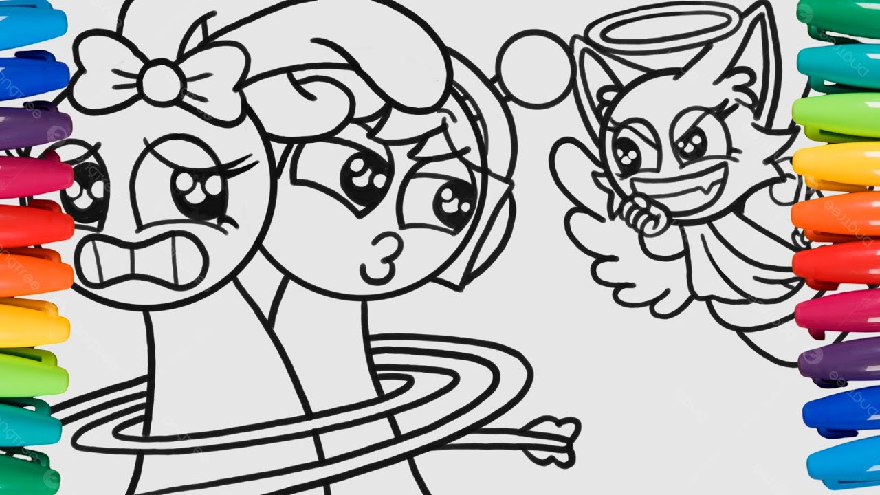 Incredibox Sprunki Coloring Page - Pinki and Oren Stuck in LOVE! - YouTube