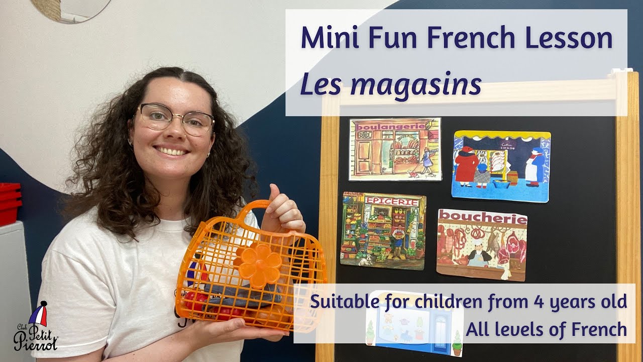 🇫🇷 Fun French Lesson "Les magasins" - YouTube