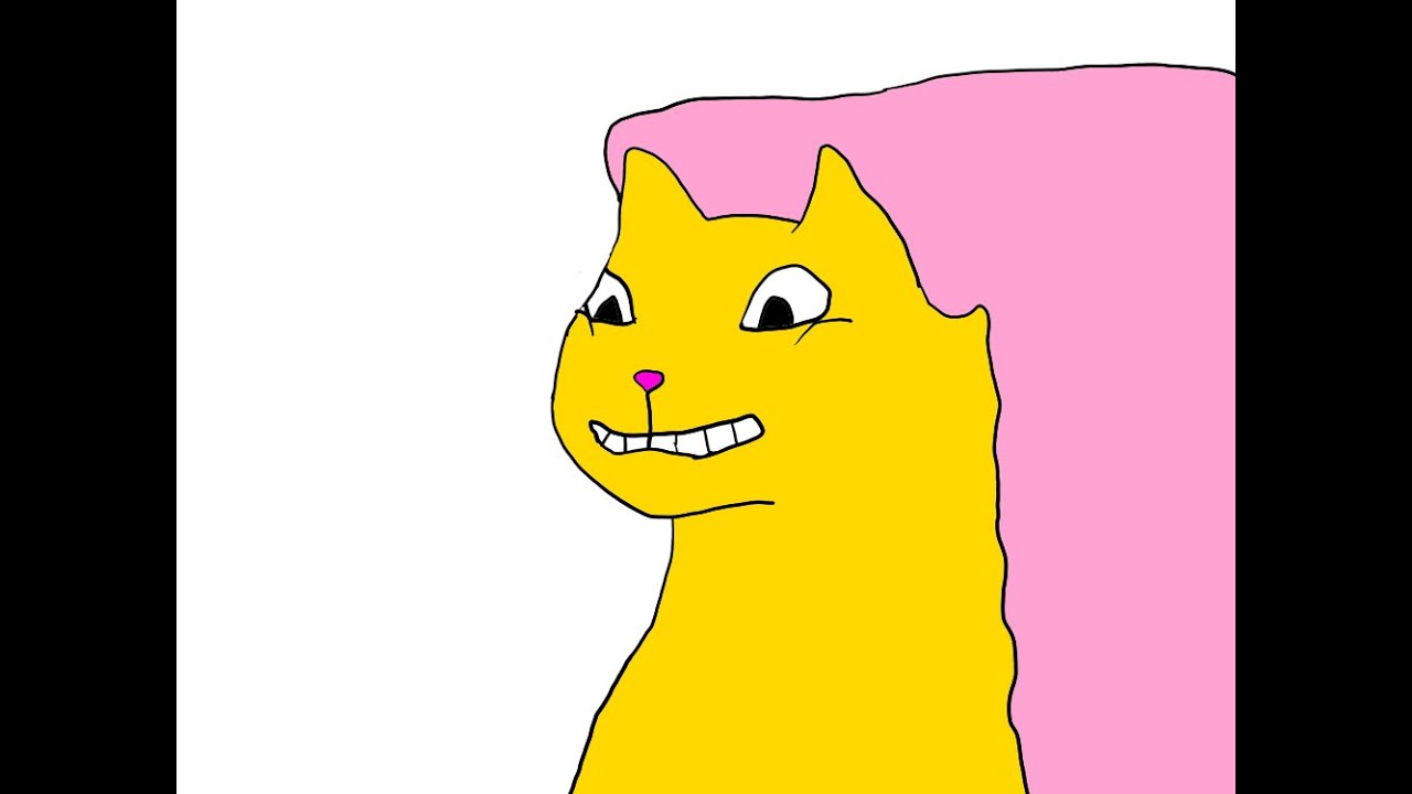 Cat enjoys the summer heat animation meme - YouTube