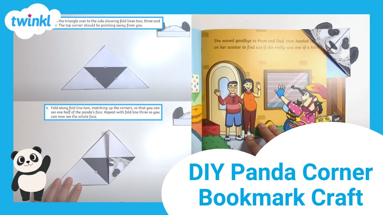 Easy DIY Panda Bookmark Video Tutorial - YouTube