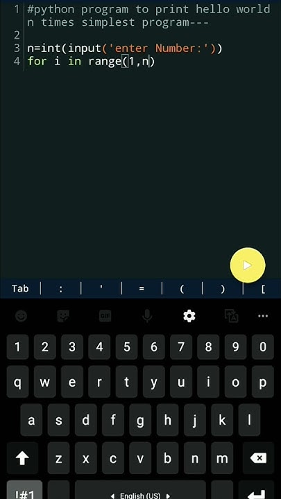 Program to Print 'Hello World!!!' n times in Python | Simplest Program |#python# ...