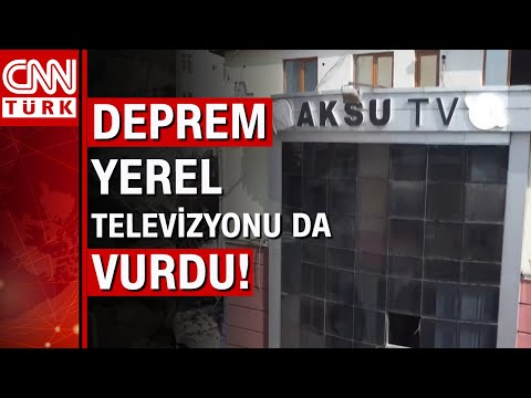 Deprem yerel televizyonu da vurdu! Aksu TV ağır yara aldı