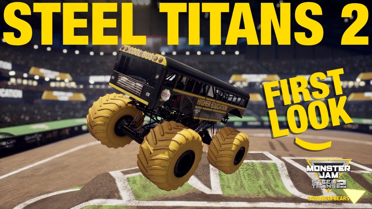 First Look at Monster Jam: Steel Titans 2 Gameplay - YouTube