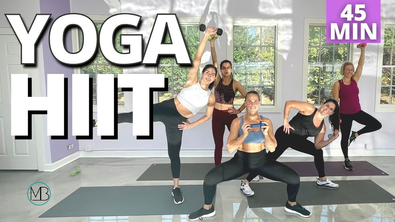 Full Body Yoga Sculpt with Weights l Low Impact HIIT Workout | Strength ...