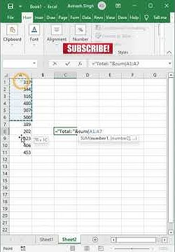 The dynamic Sum in Textbox in excel #shorts #excelhindi - YouTube