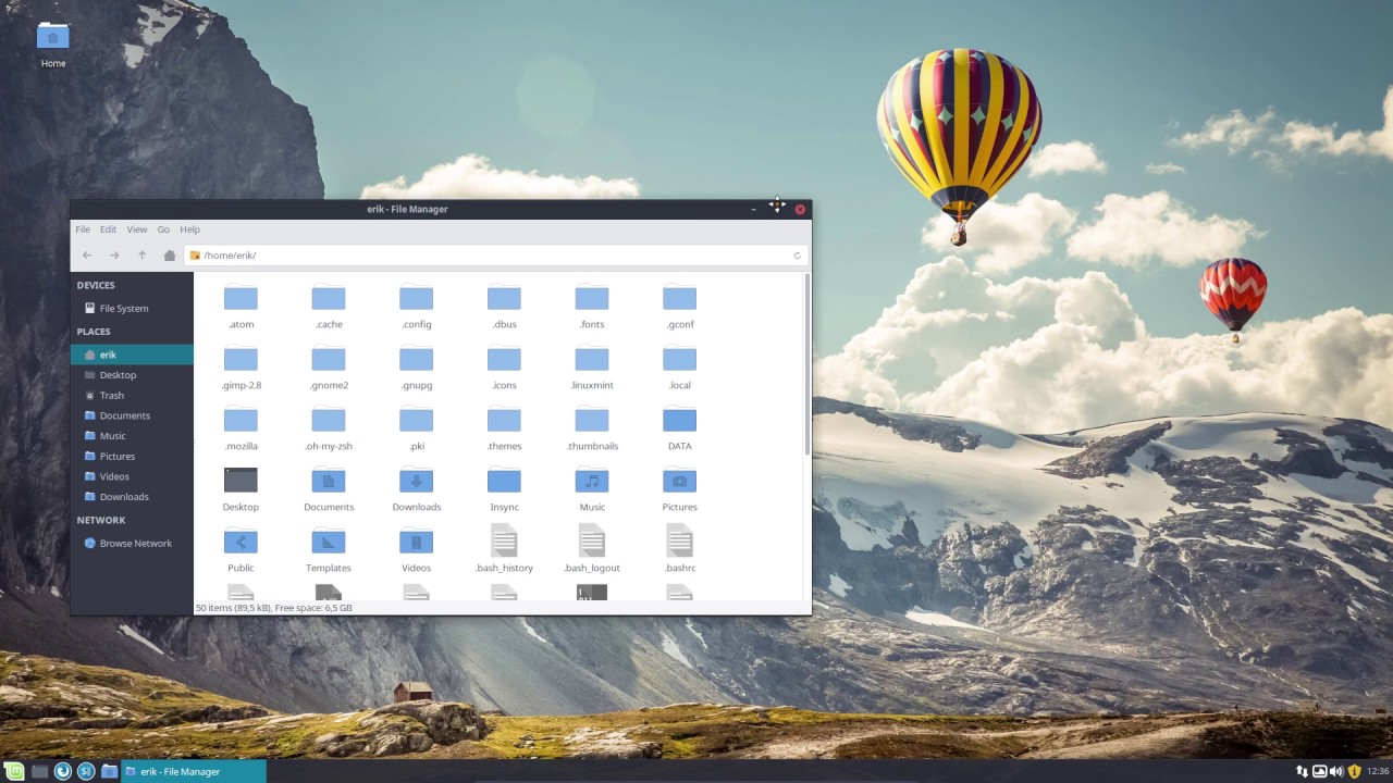 Visited Linux Mint 18.2 Xfce to check upon the Sardi and Surfn icons ...