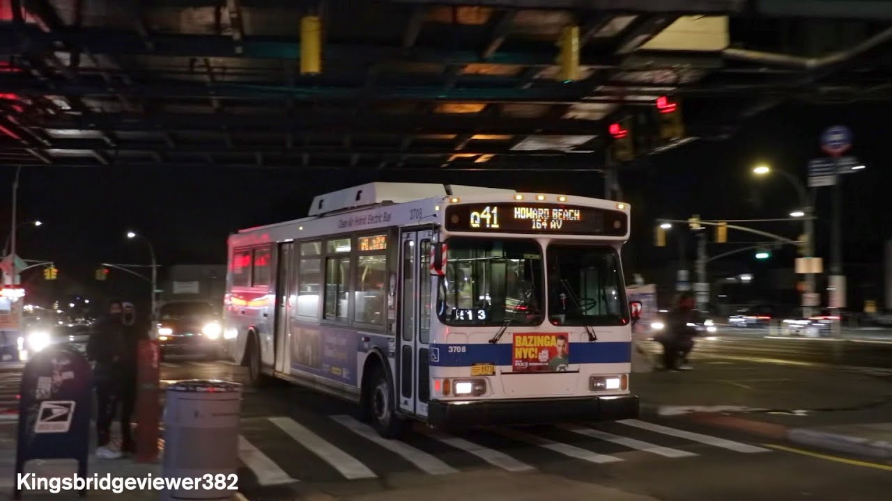 MTA Bus Company: 2007 Orion VII OG Hybrid 3708 on the Q41 Bus. - YouTube