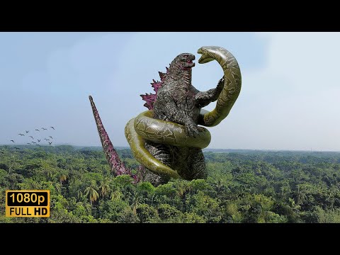 Godzilla vs Big Snake Epic Fight.