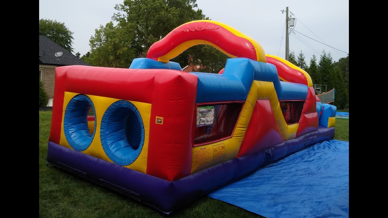 Monster Obstacle Course Inflatable - YouTube