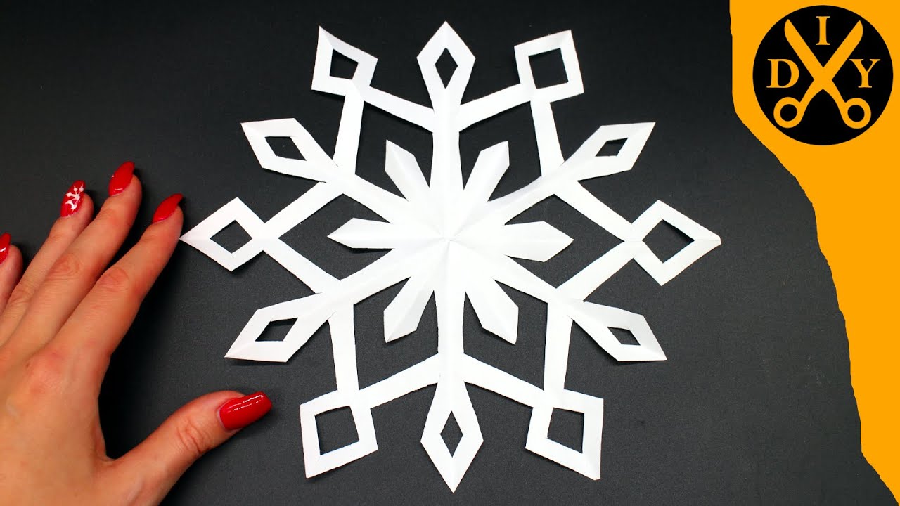 How to fold a snowflake with paper DIY decor winter & xmas - YouTube