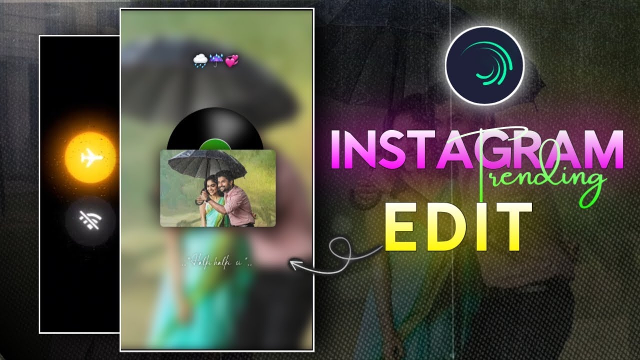 Instagram trending video editing | Trending rain status Video Editing ...
