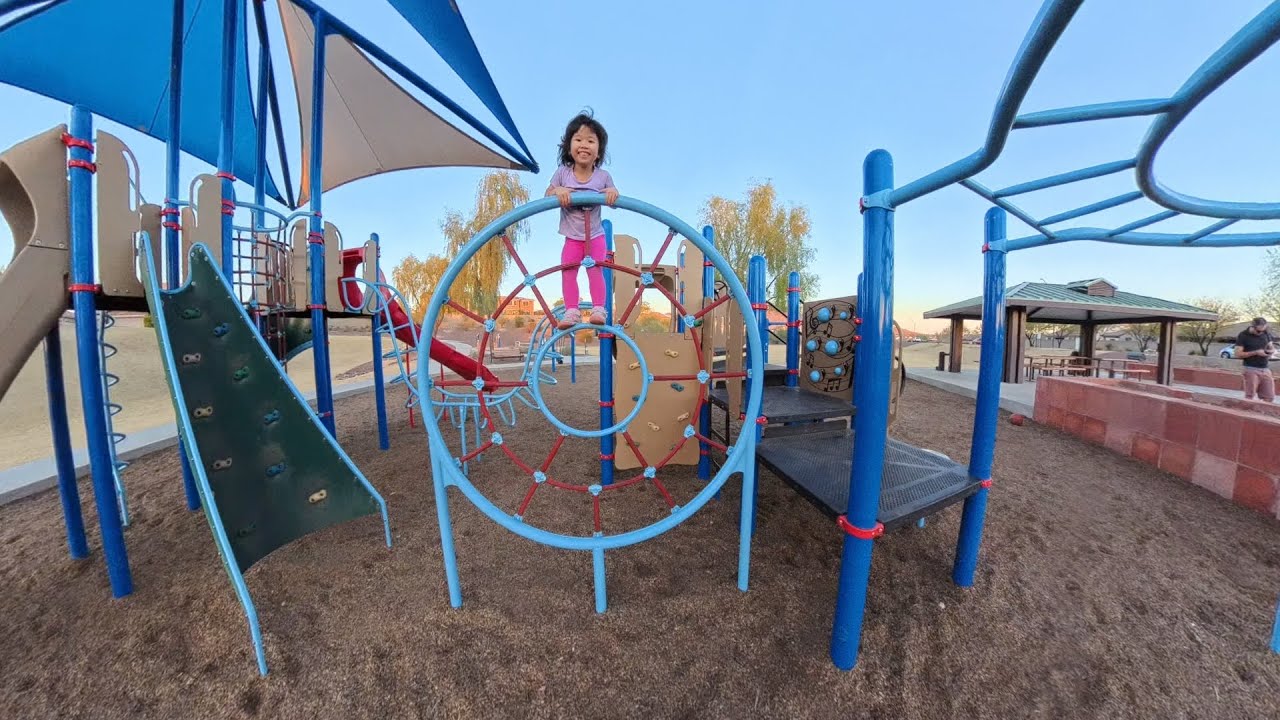 #funny Chloe went to community playground for fun_123024 - YouTube