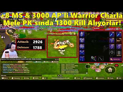 EnSexy | +8 MS & 3000 AP'li Warrior Charla Mele PK'sında 1300 Kill Alıyorlar! | Nowa Online