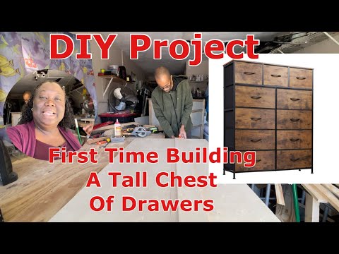 DIY Project Building A Tall 6 Chest Of Drawers - YouTube