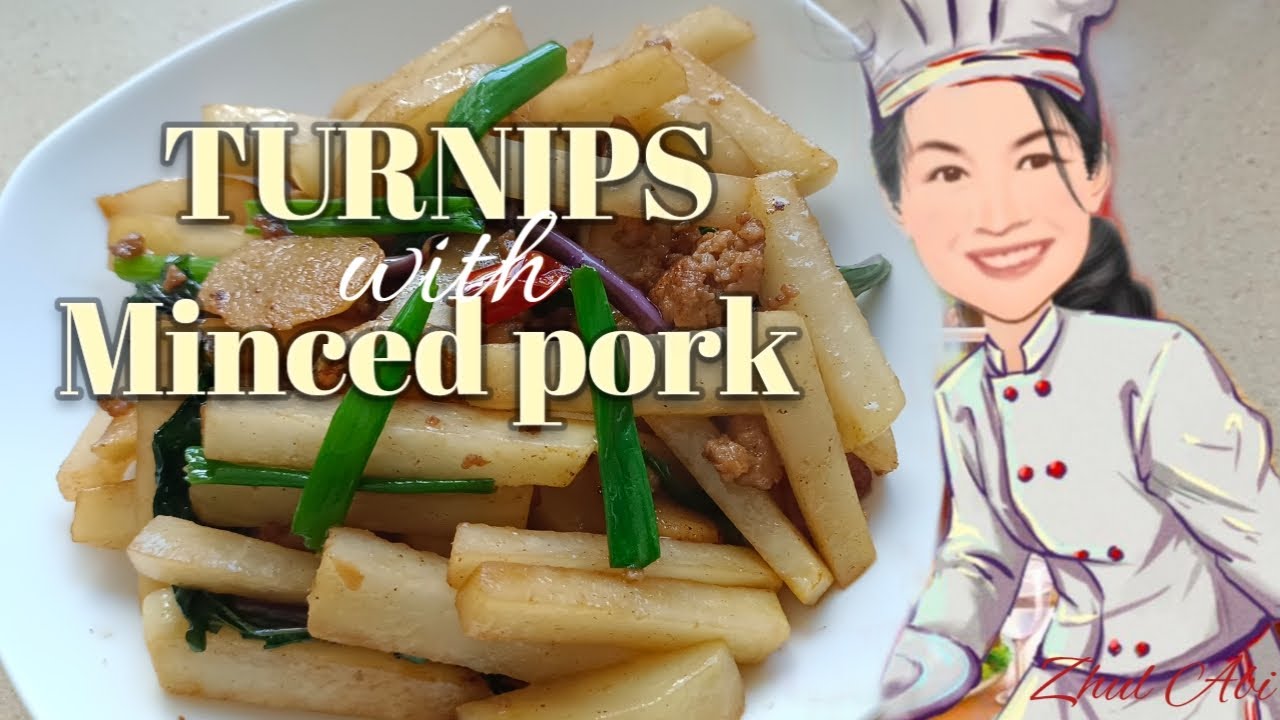 Stir-fried purple turnips with minced pork #cooking #food #vlog ...