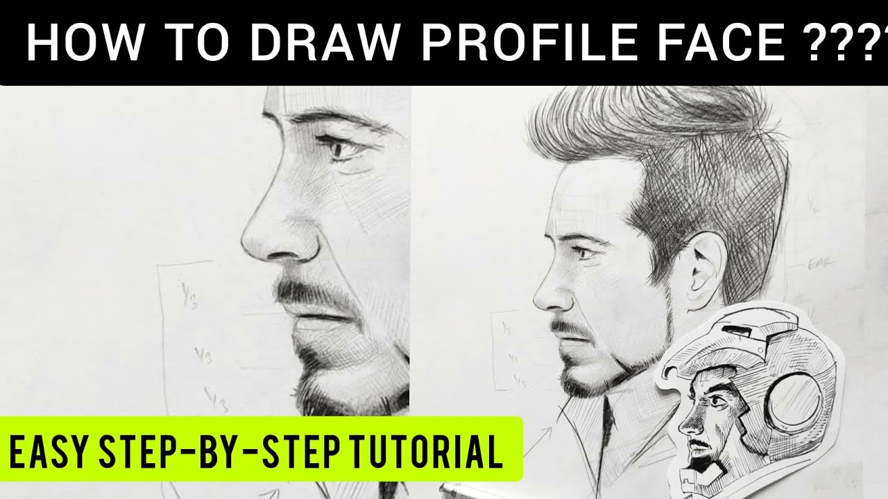 How To Draw A Face - Profile View || Easy Tutorial for Beginners - YouTube