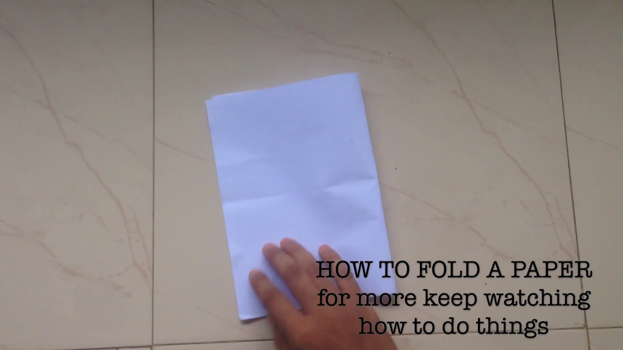 HOW TO FOLD A PAPER! - YouTube