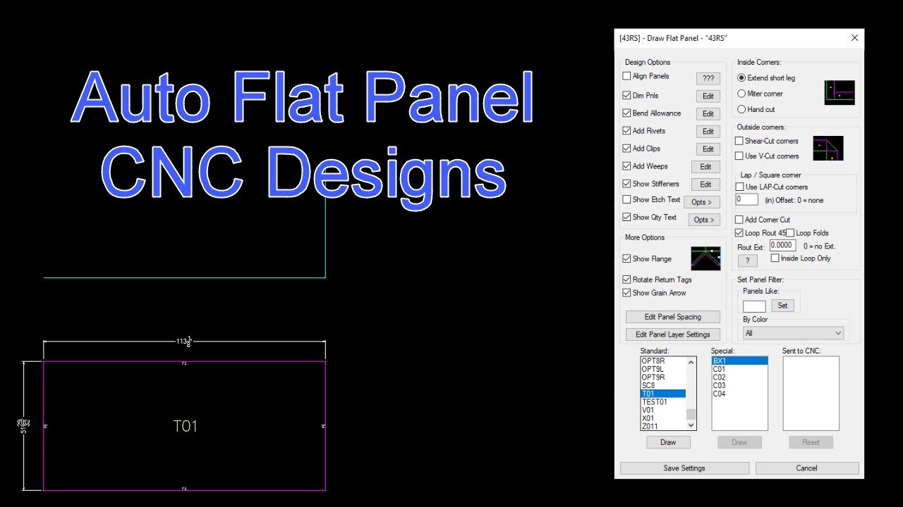 Auto Flat Panel CNC Designs - YouTube