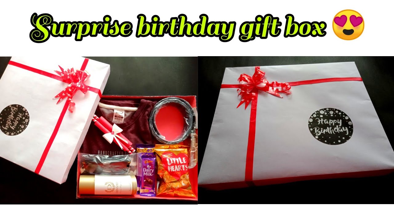 Surprise birthday gift box 🎁😍 / Birthday or anniversary special gift ...