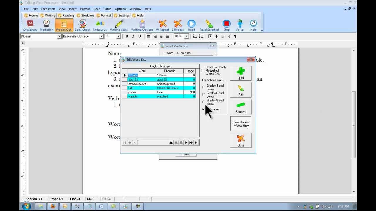Talking Word Processor - Word Assist - YouTube