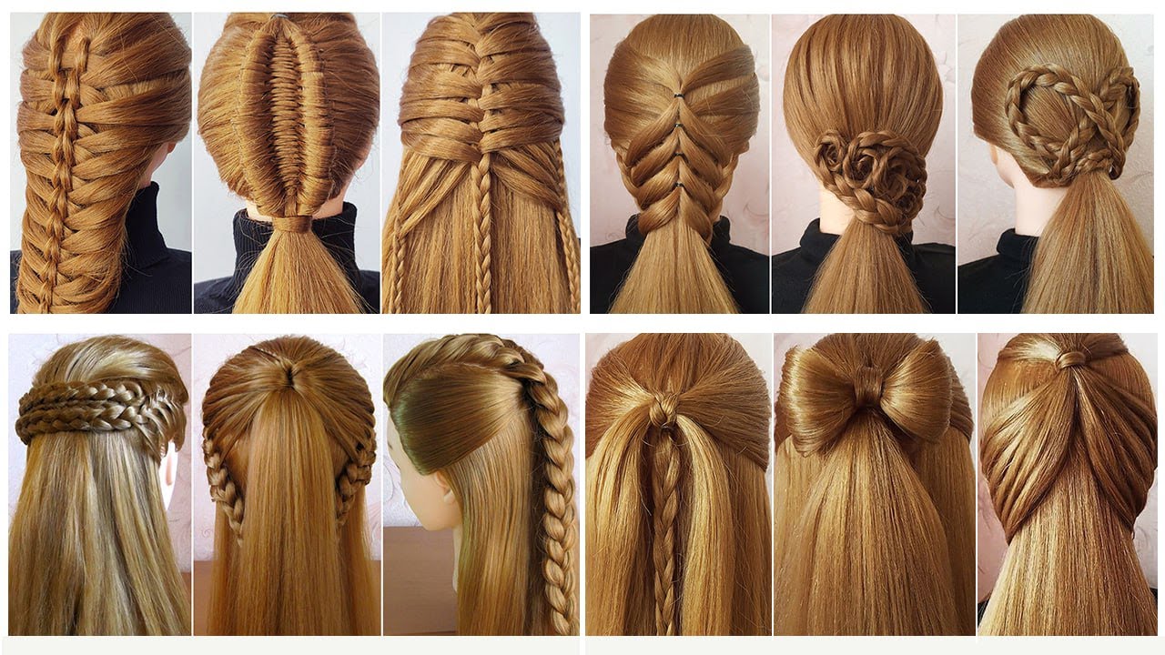 6 Different and Easy Hairstyles | New Beautiful Hairstyles for Wedding ...
